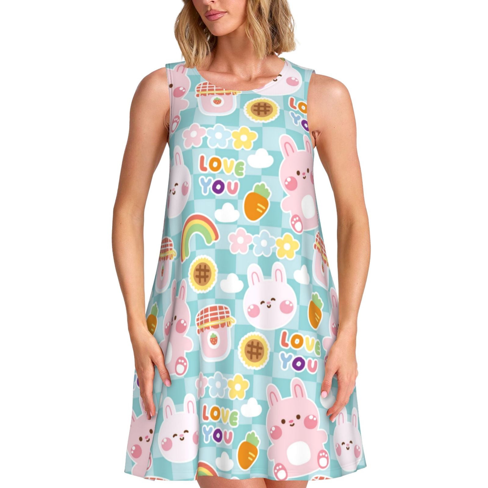 Spring Summer Dresses for Women 2025 - Love You Rabbit Swimsuit Coverup ...