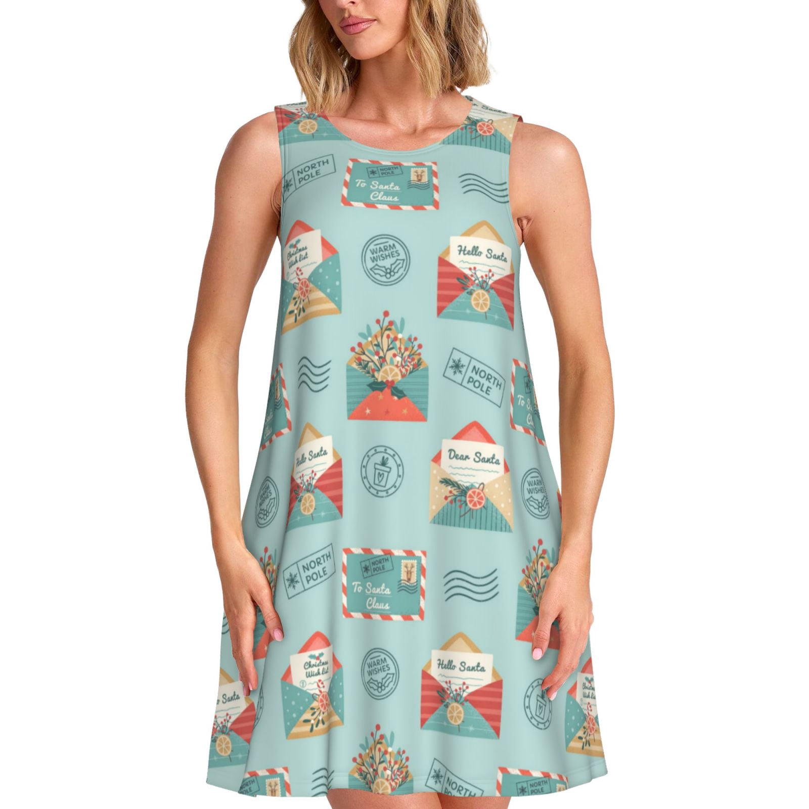 Spring Summer Dresses for Women 2025 - Mailer Stamp Pattern Beach ...