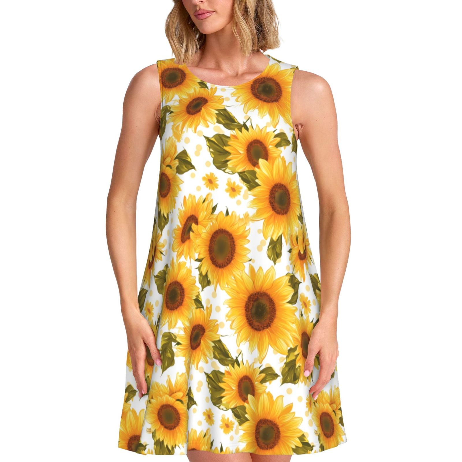 Spring Summer Dresses for Women 2025 - Modern Elegant Sunflower ...