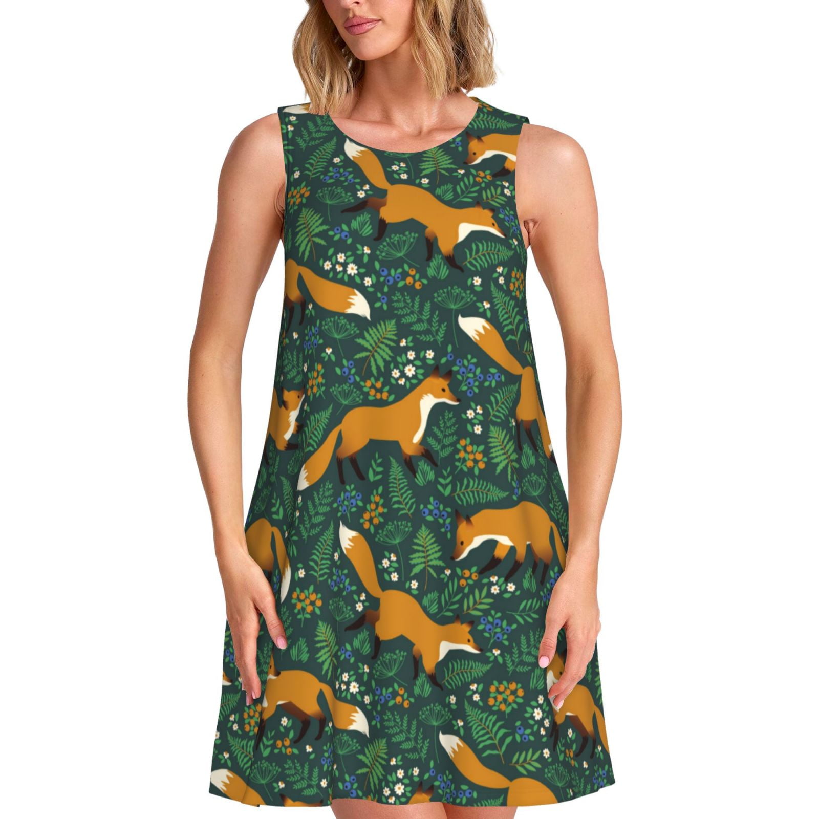 Spring Summer Dresses for Women 2025 - Orange Fox Greenery Beach ...