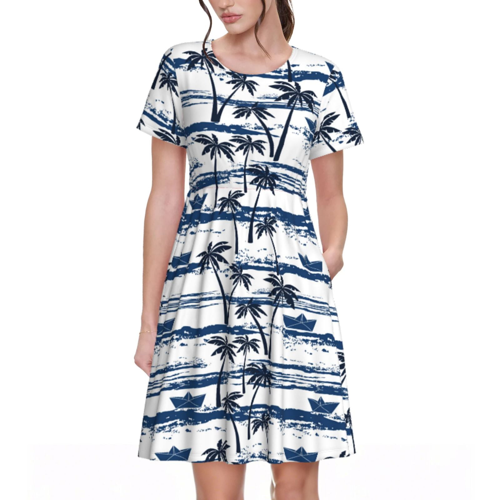 Spring Summer Dresses for Women 2025 - Palm Tree Beach Vacation Clothes ...