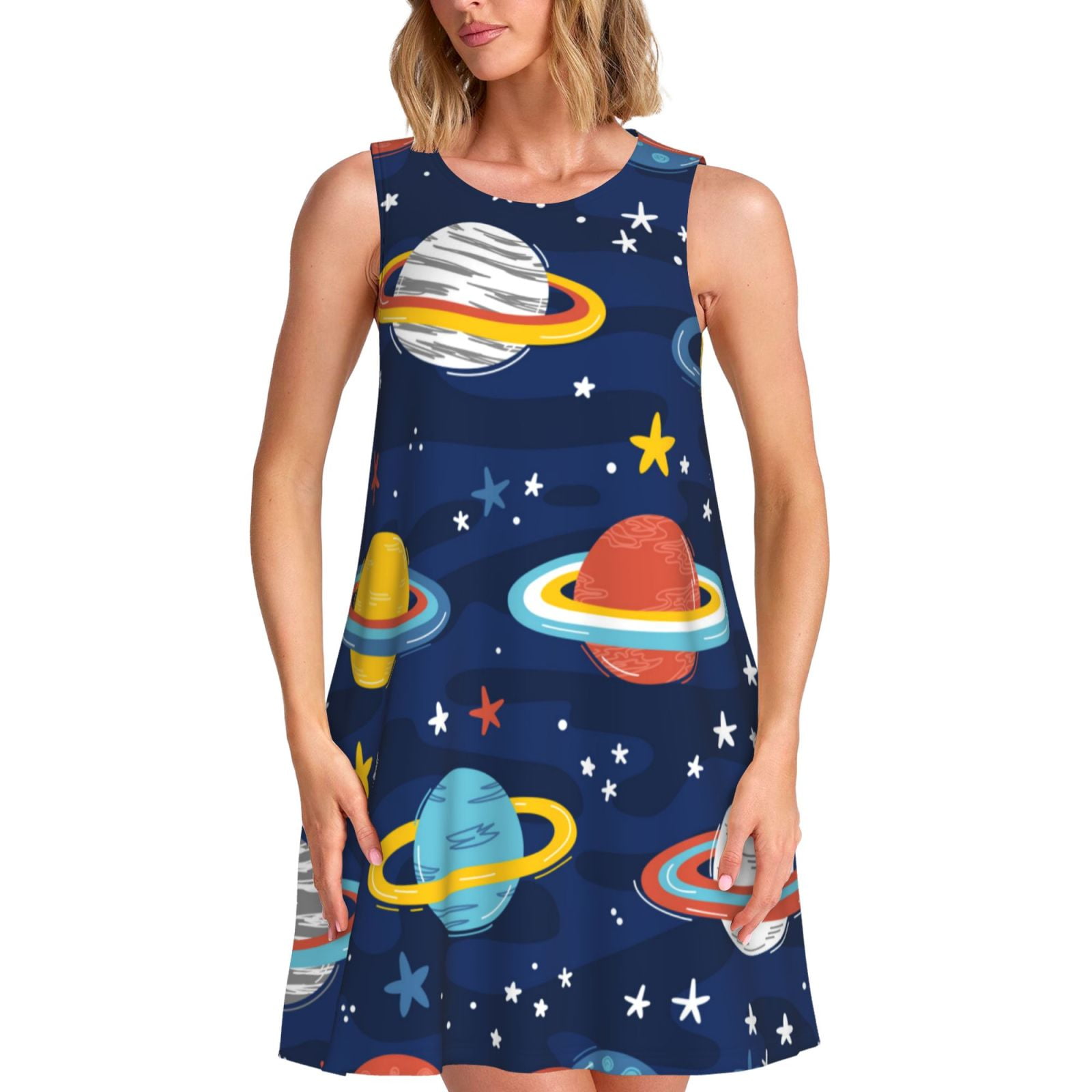 Spring Summer Dresses for Women 2025 - Planets And Stars Swimsuit ...