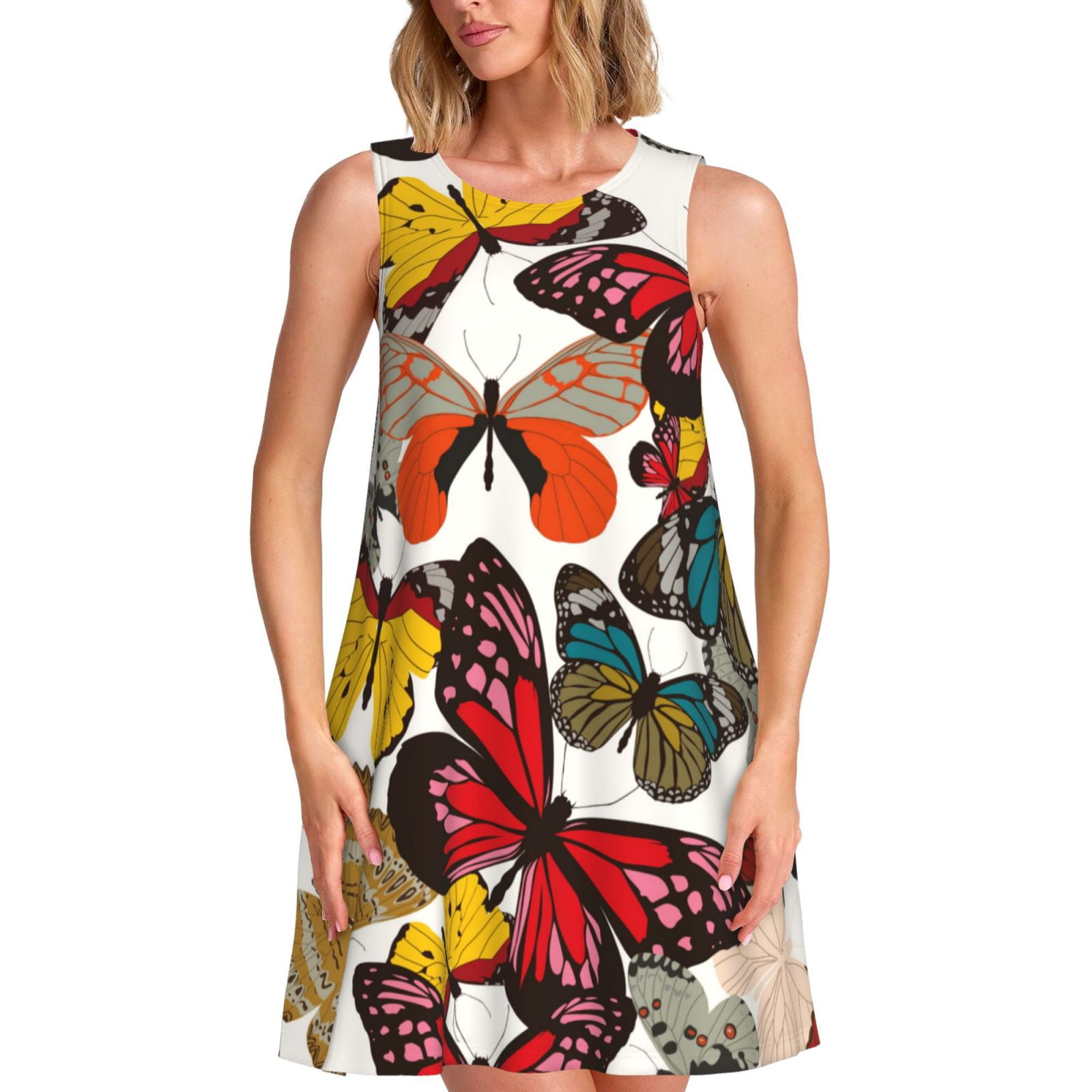Spring Summer Dresses for Women 2025 - Retro Floral Butterfly A ...