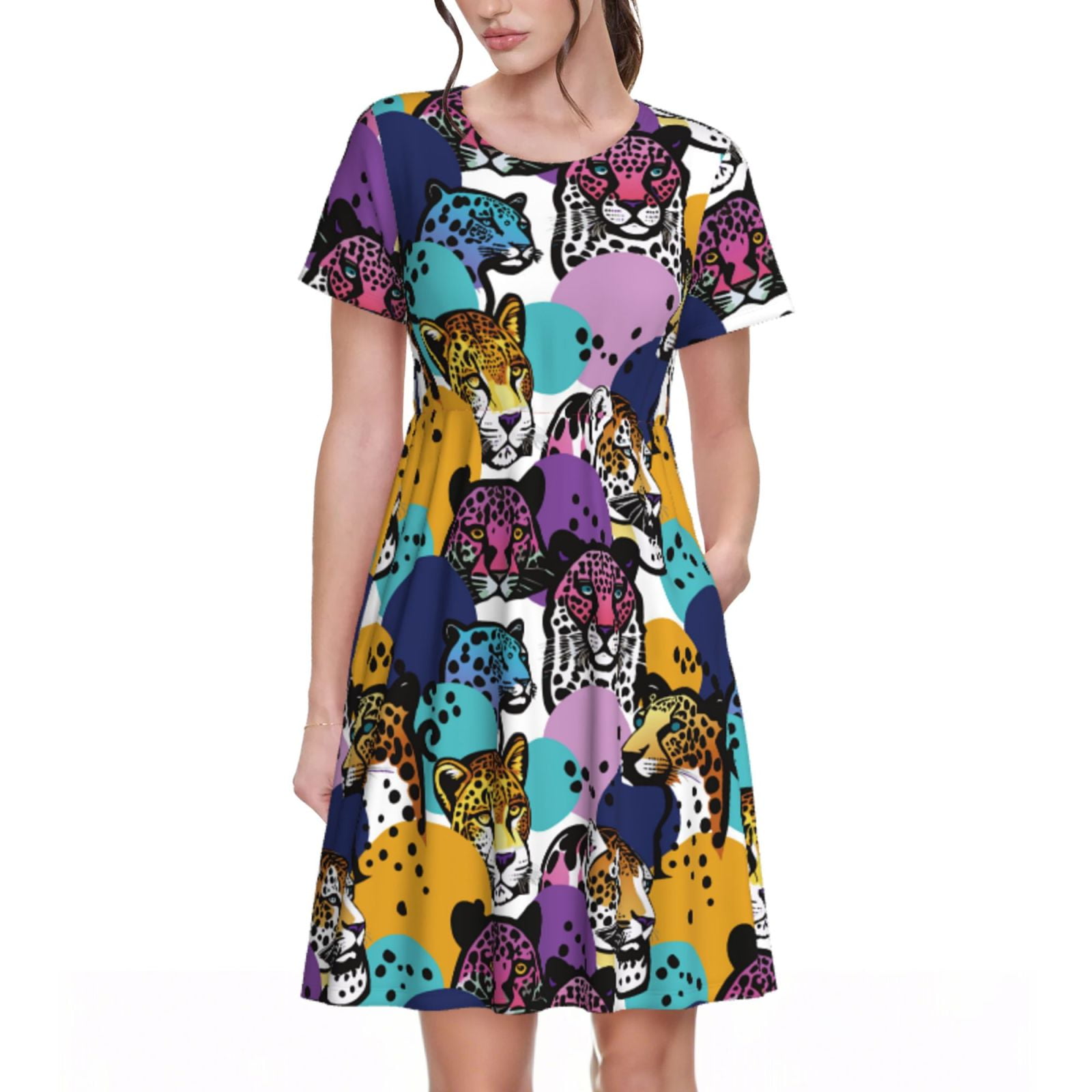 Spring Summer Dresses for Women 2025 - Retro Panther Beach Vacation ...