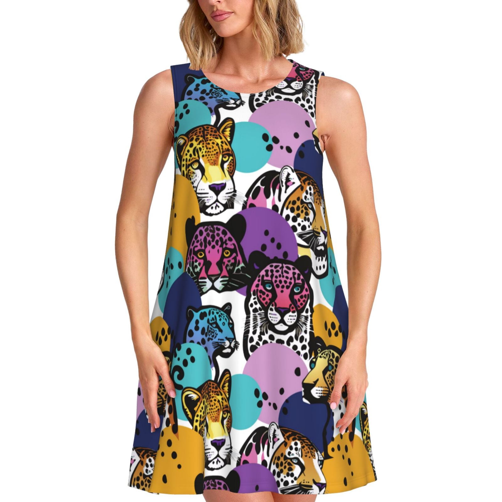 Spring Summer Dresses for Women 2025 - Retro Panther Swimsuit Coverup ...