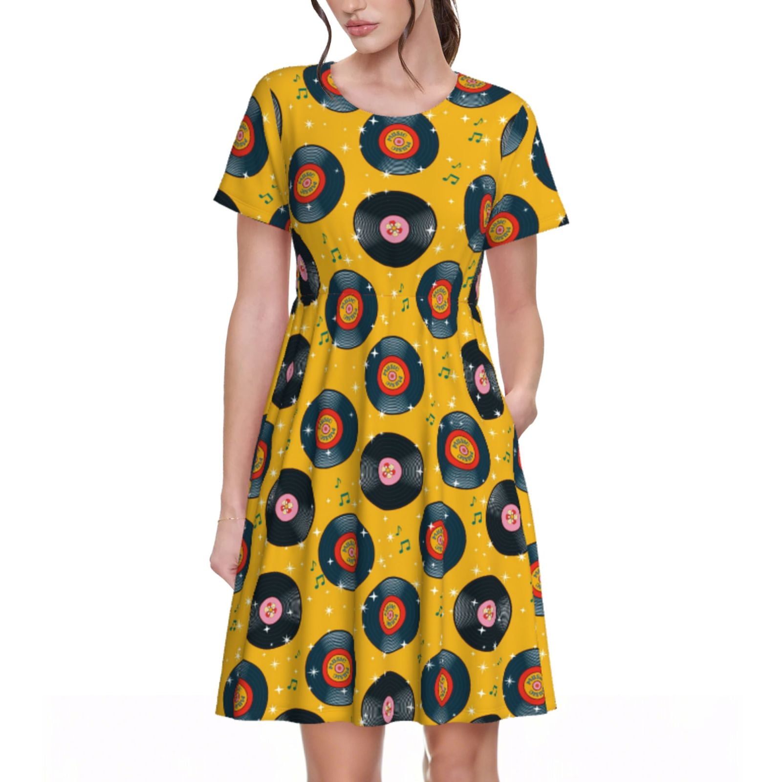 Spring Summer Dresses for Women 2025 - Retro Vinyl Records Wedding ...
