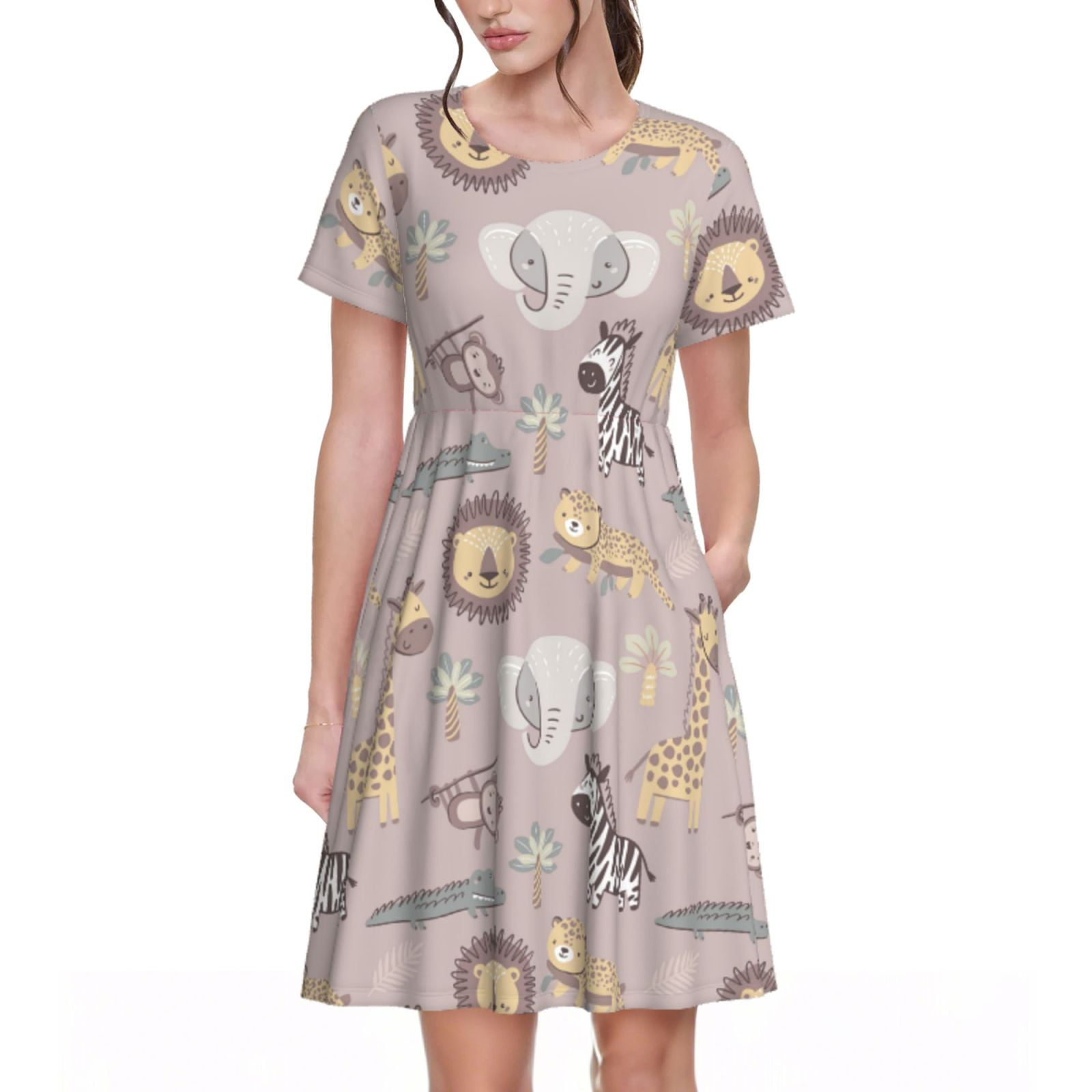 Spring Summer Dresses for Women 2025 - Safari Animals Wedding Guest ...