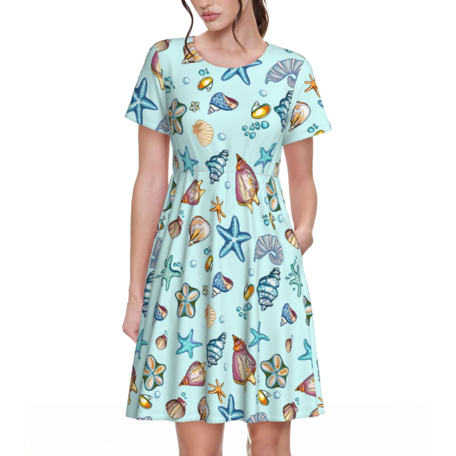 Spring Summer Dresses for Women 2025 - Sea Shells A Beach Vacation ...