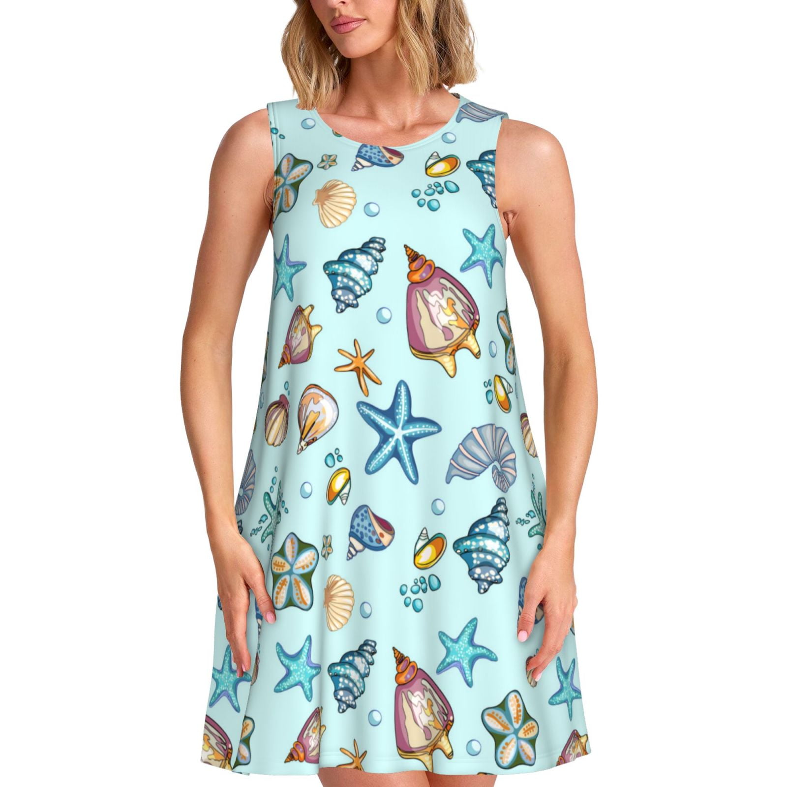 Spring Summer Dresses for Women 2025 - Sea Shells A Swimsuit Coverup ...
