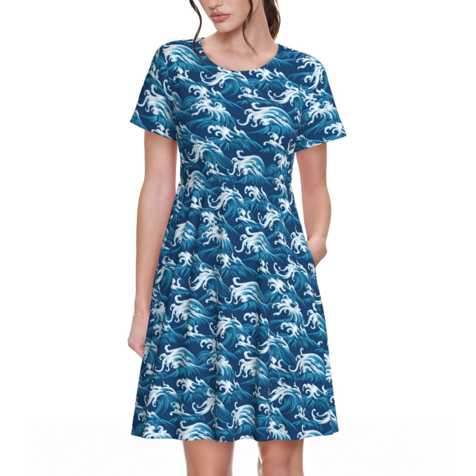Spring Summer Dresses for Women 2025 - Sea Water Wave Wedding Guest ...