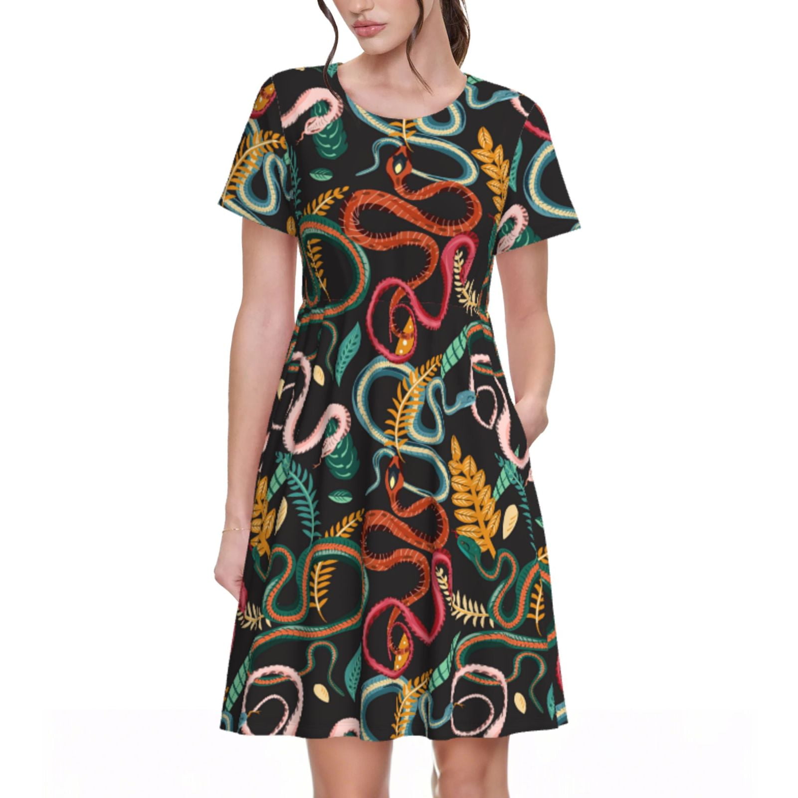 Spring Summer Dresses for Women 2025 - Snake And Flower Beach Vacation ...