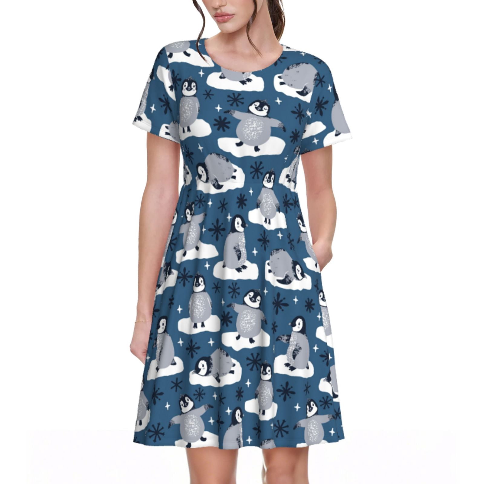 Spring Summer Dresses for Women 2025 - Snow Penguin Beach Vacation ...