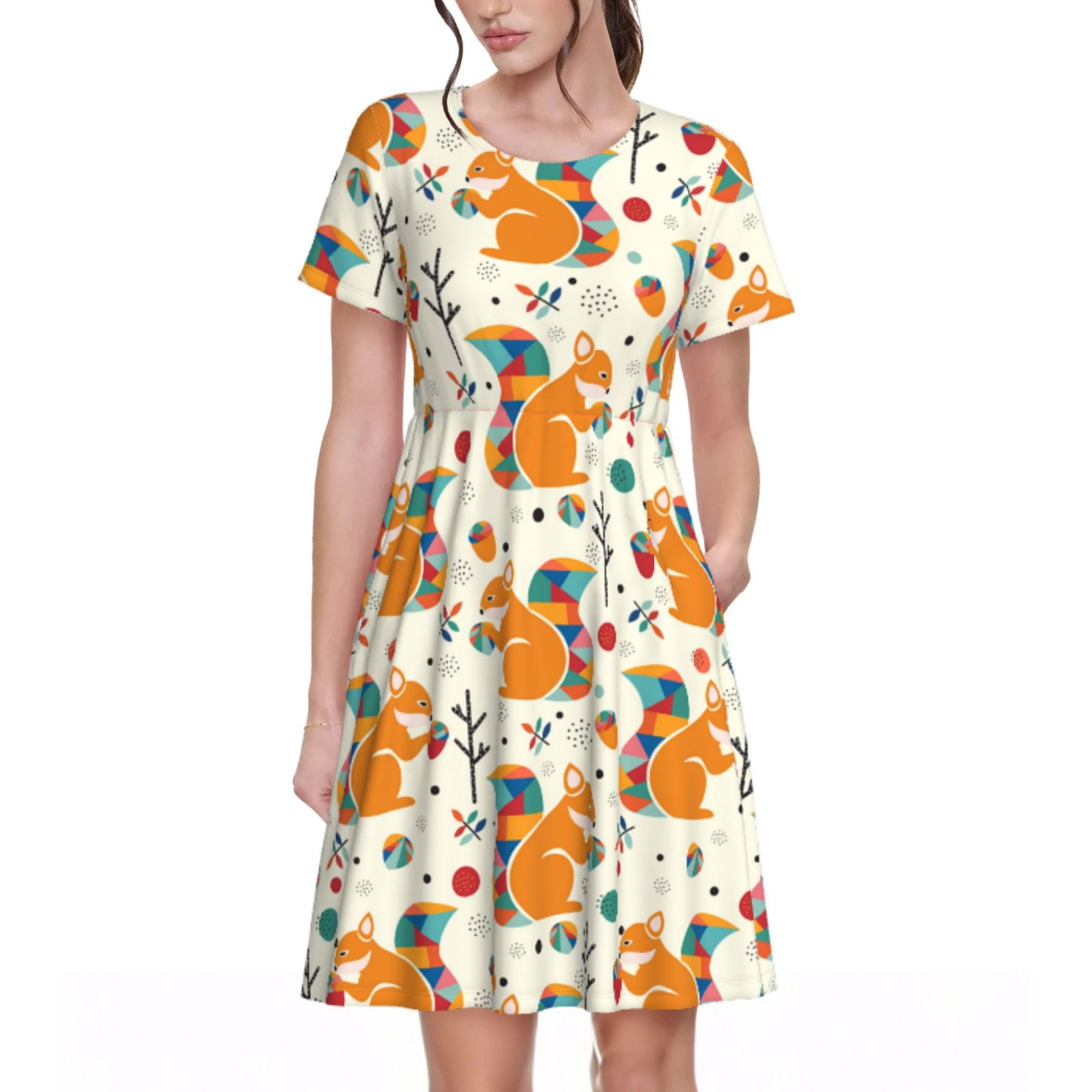 Spring Summer Dresses for Women 2025 - Squirrel With Colorful Tail ...