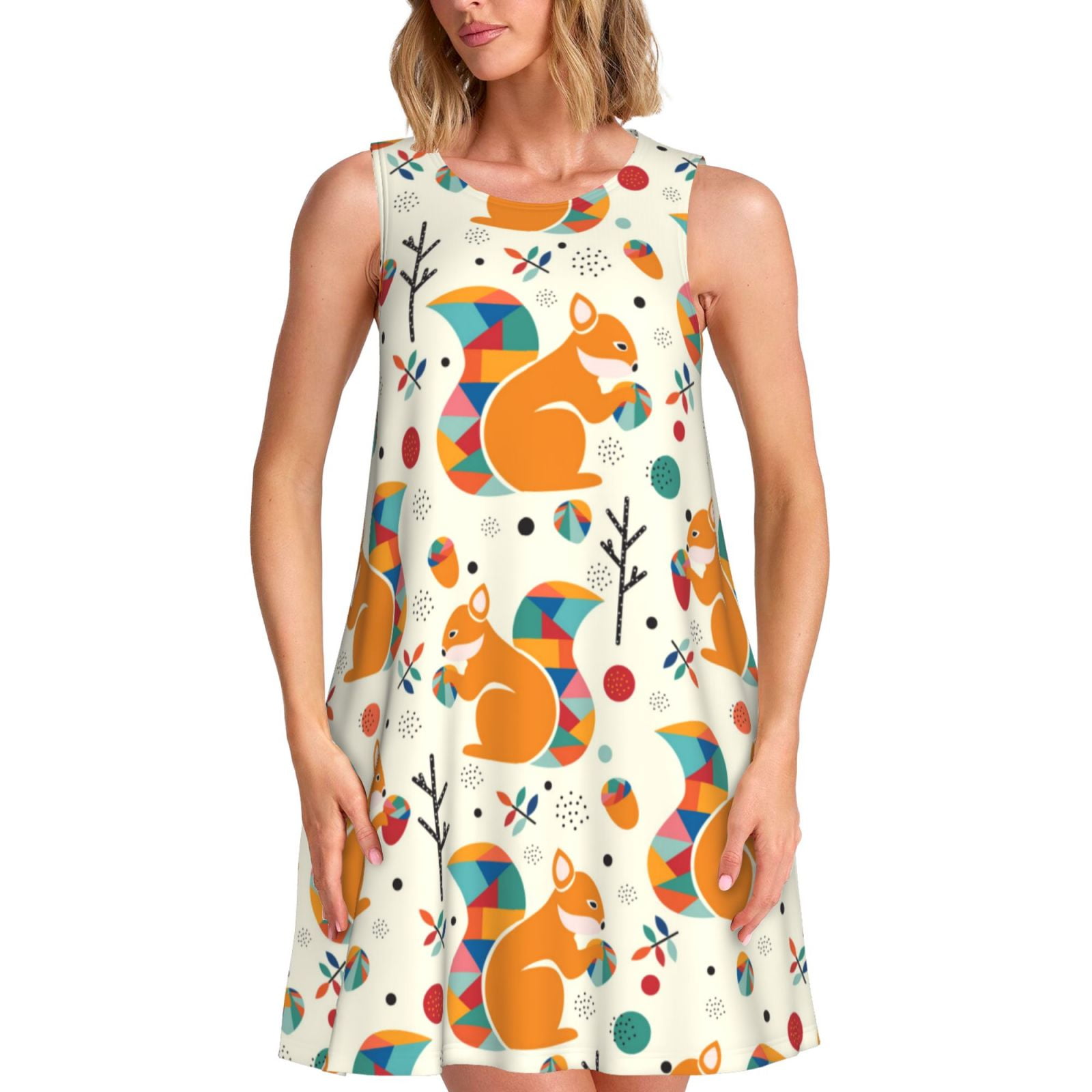 Spring Summer Dresses for Women 2025 - Squirrel With Colorful Tail ...