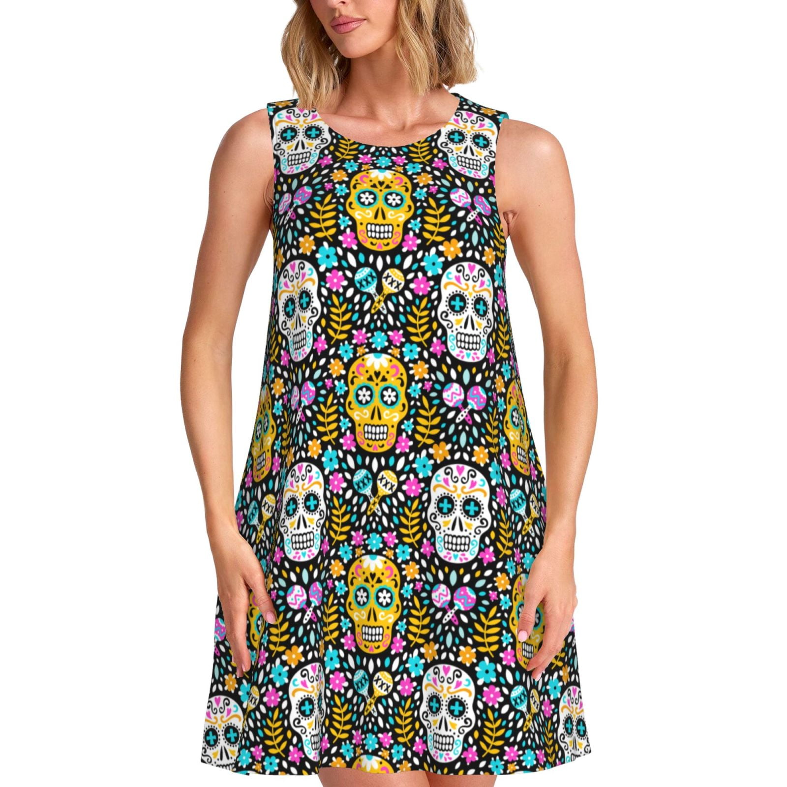 Spring Summer Dresses for Women 2025 - Sugar Skulls Beach Vacation ...
