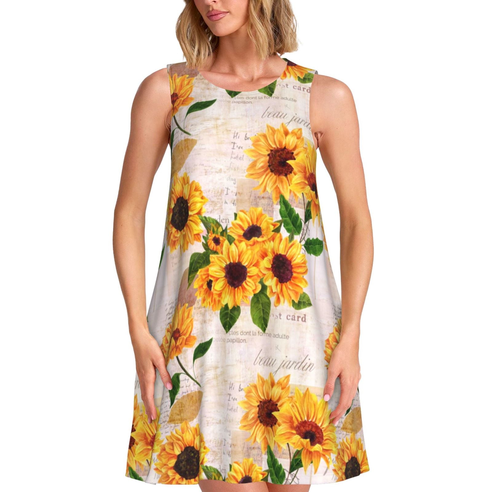 Spring Summer Dresses for Women 2025 - Sunflower D Beach Vacation ...
