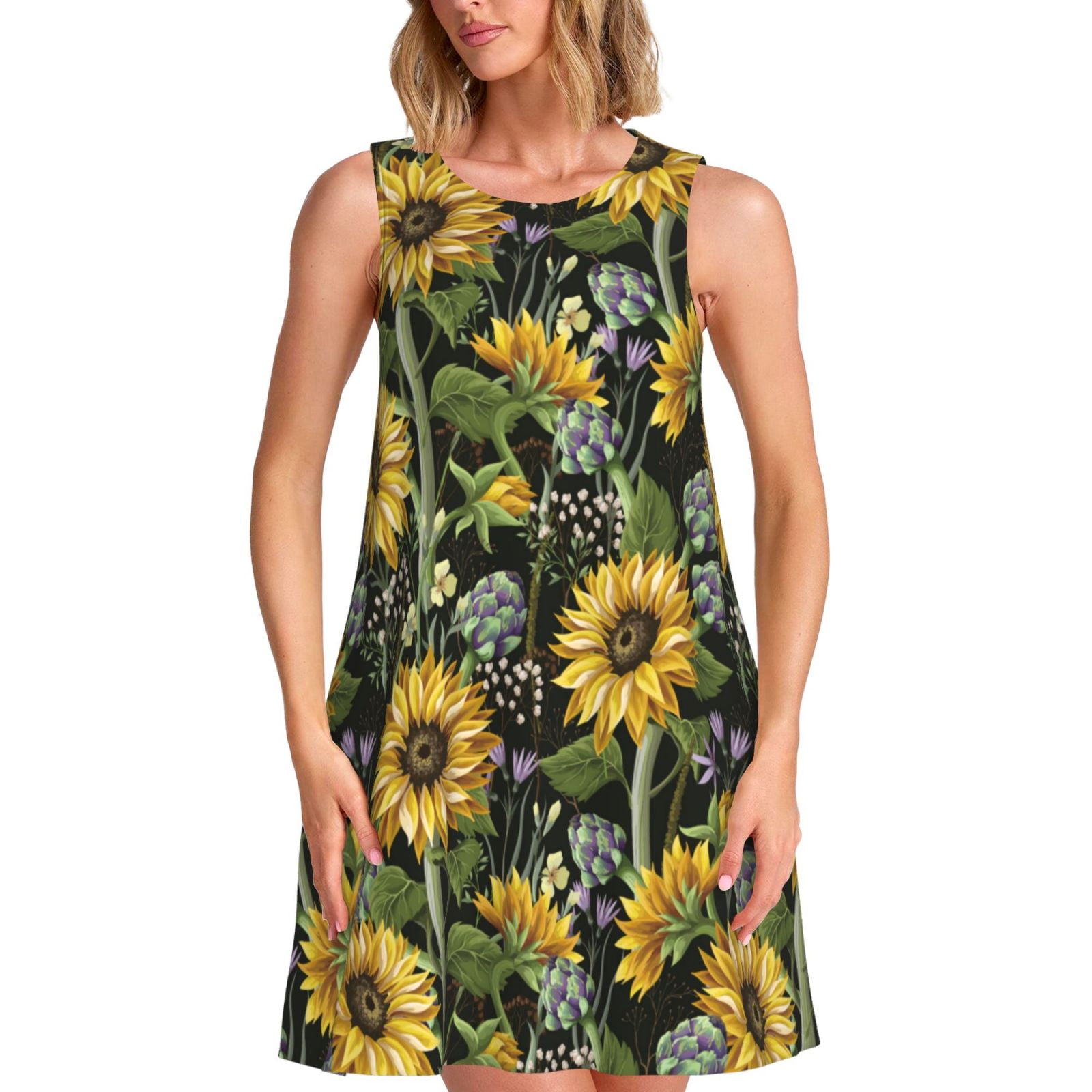 Spring Summer Dresses for Women 2025 - Sunflowers(B) Beach Vacation ...
