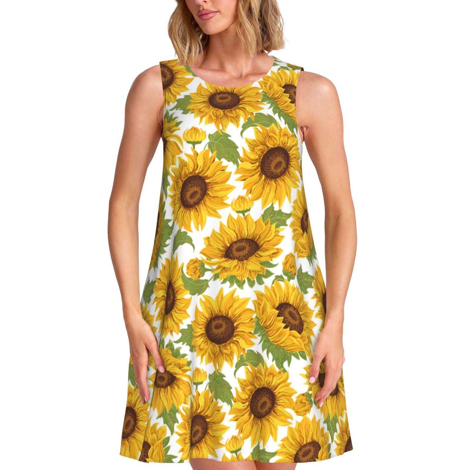 Spring Summer Dresses for Women 2025 - Sunflowers(E) Beach Vacation ...