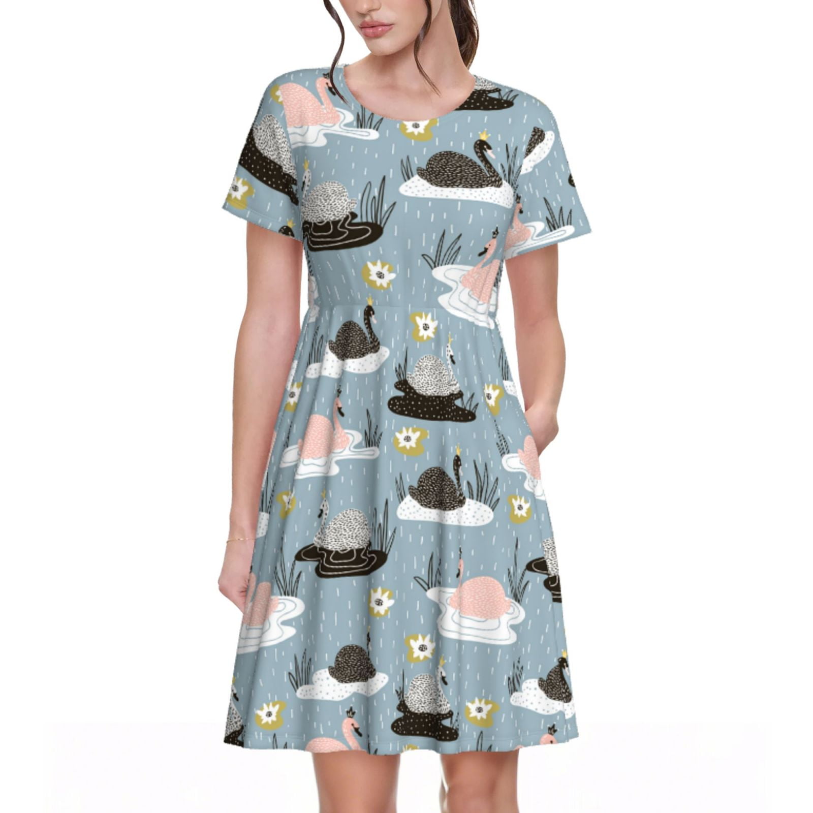 Spring Summer Dresses for Women 2025 - Swan Princess On Lake Beach ...