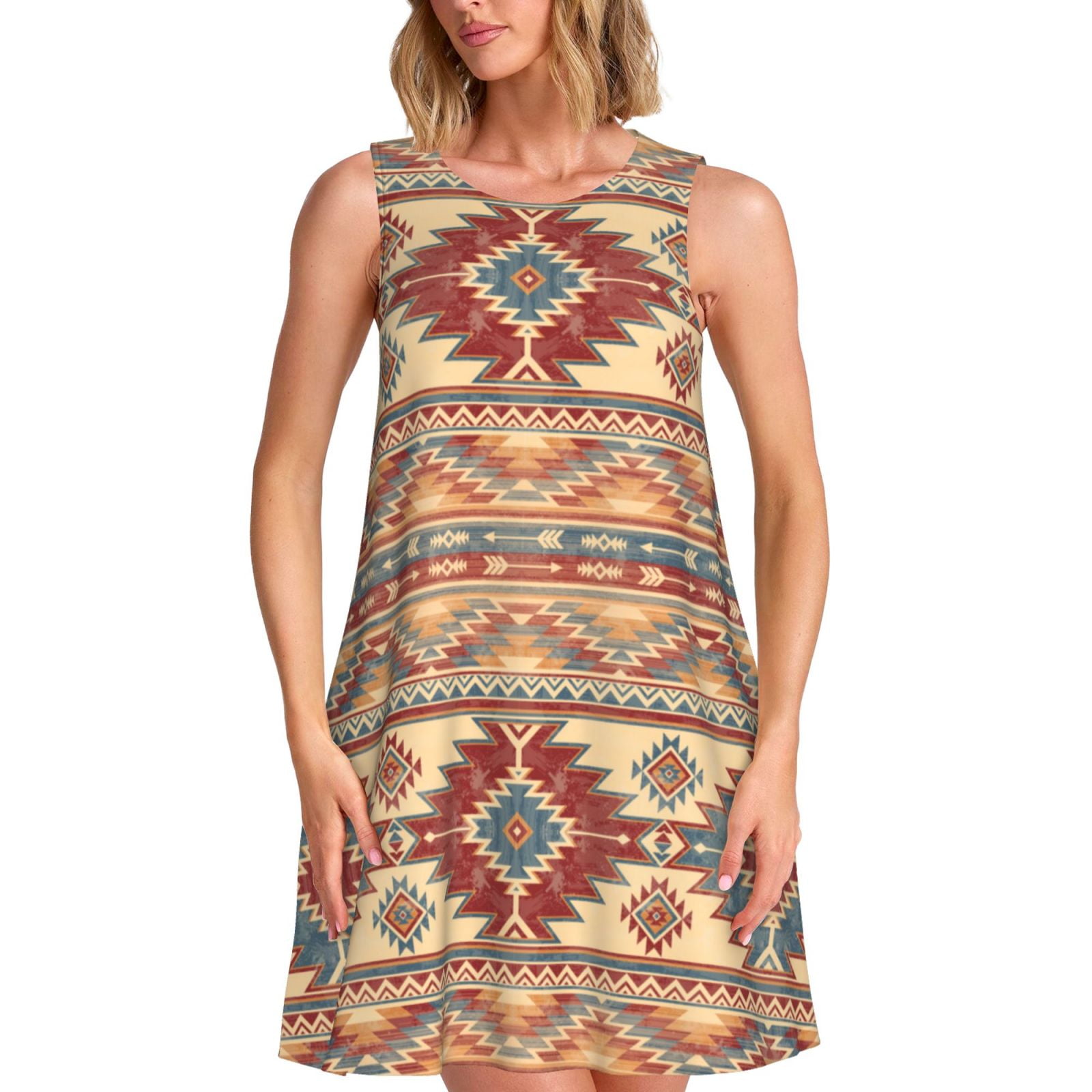 Spring Summer Dresses for Women 2025 - Traditional Tribal Aztec ...