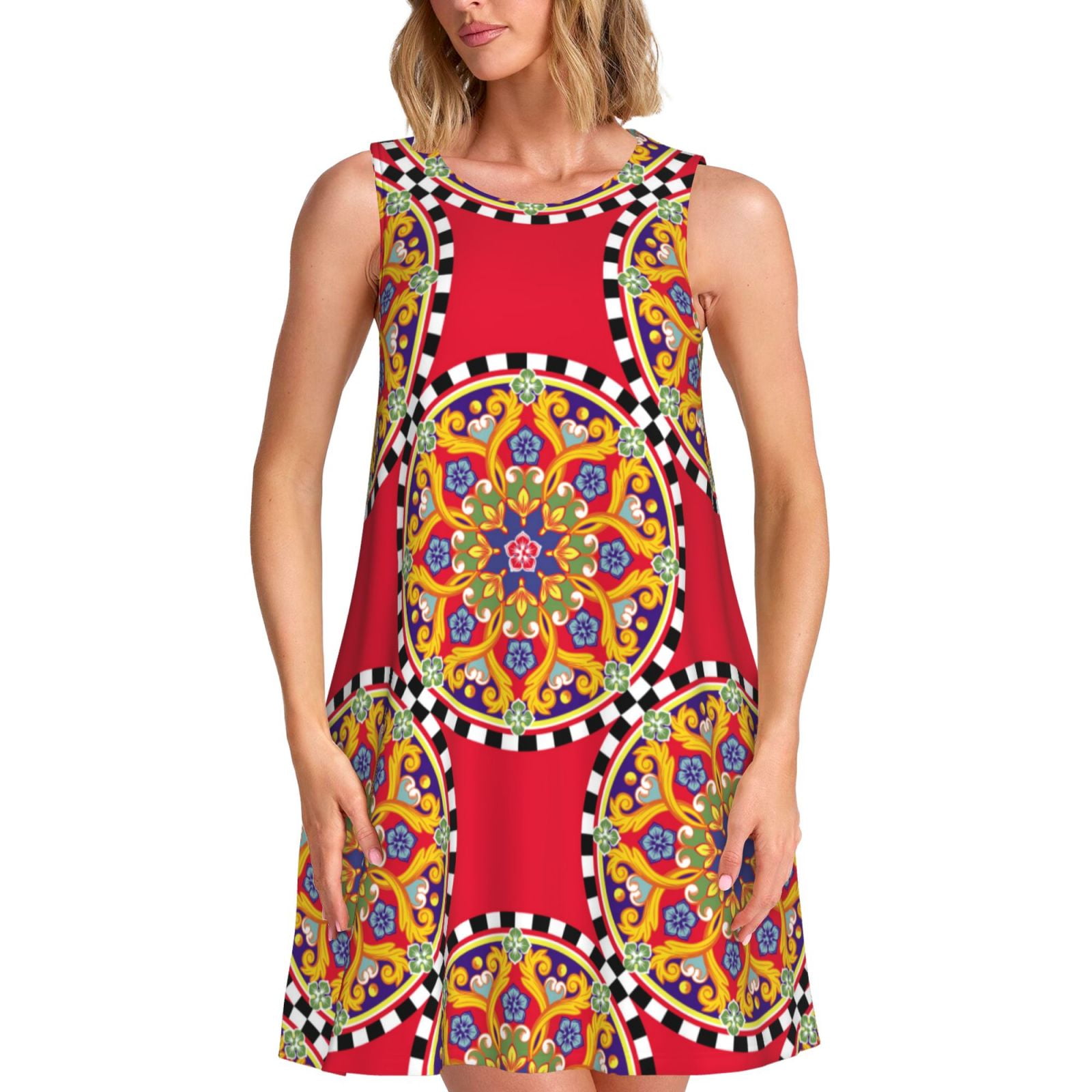 Spring Summer Dresses for Women 2025 - Trendy Bright Red Checkered ...