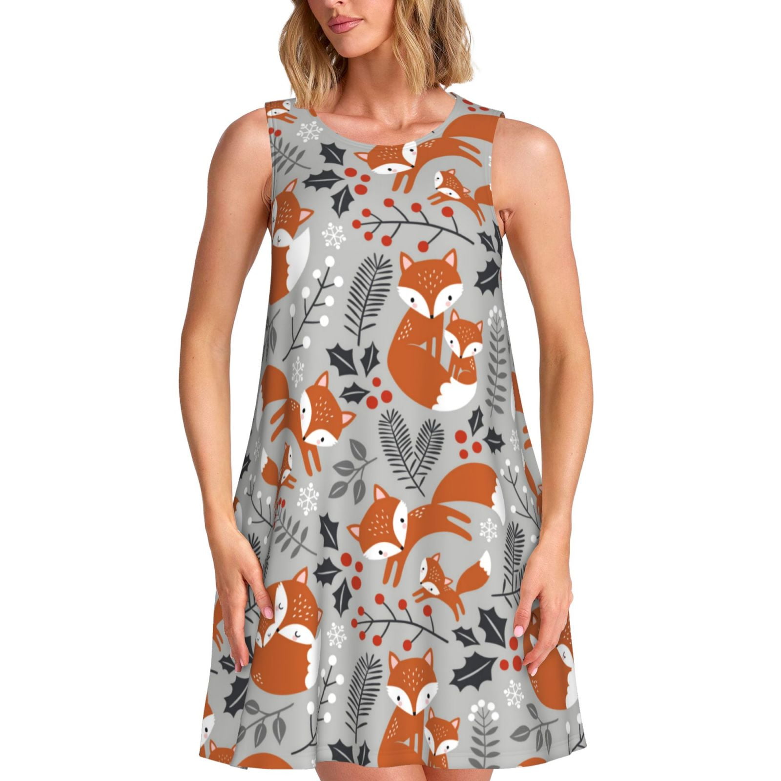 Spring Summer Dresses for Women 2025 - Vintage Blue Fox Family A Beach ...