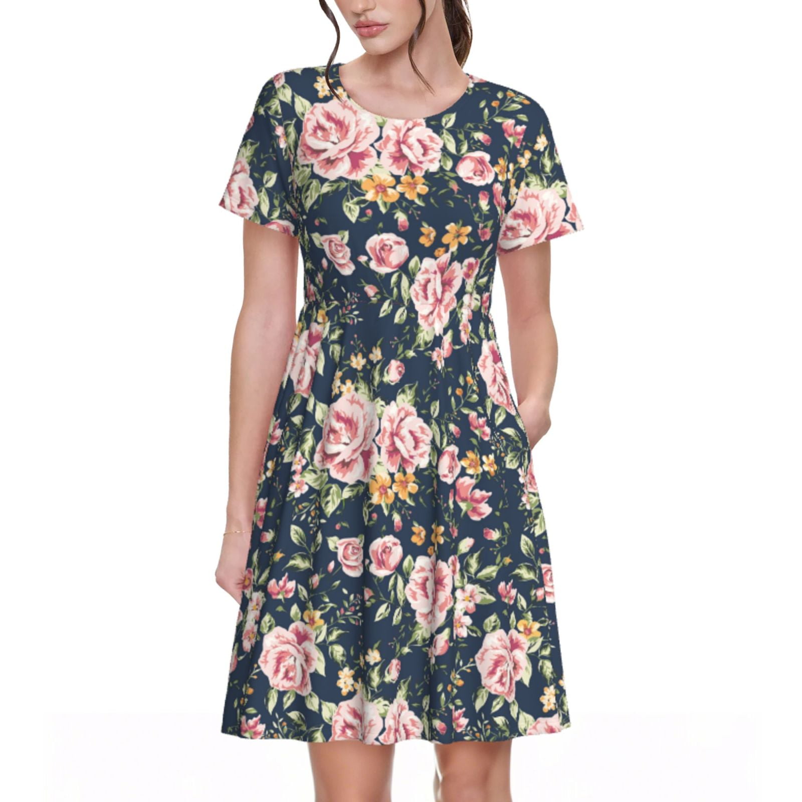 Spring Summer Dresses for Women 2025 - Vintage Floral(A) Beach Vacation Clothes, Wedding Guest ...