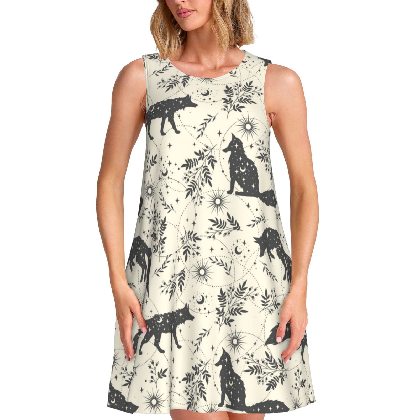 Spring Summer Dresses for Women 2025 - Vintage Moon Fox Swimsuit ...