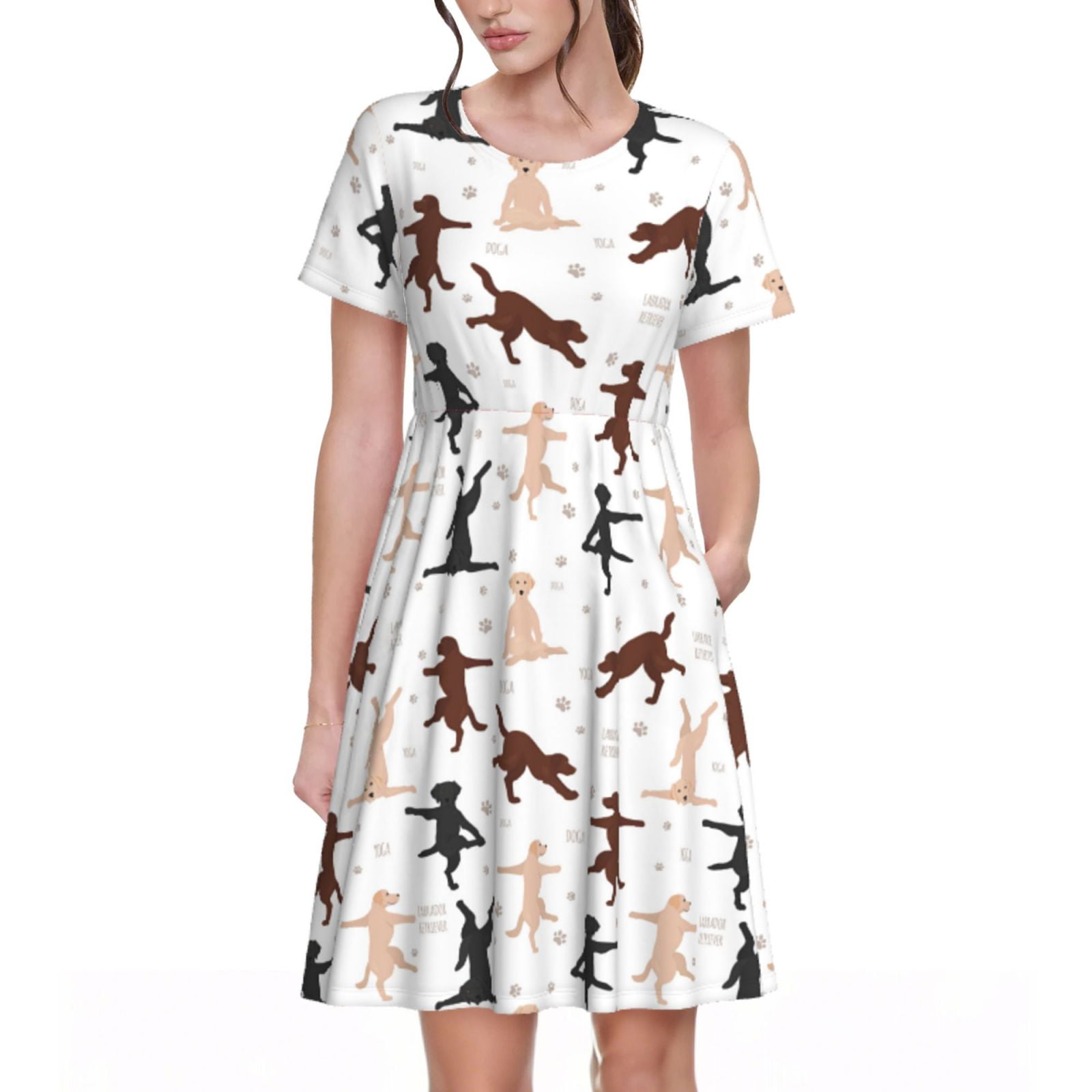 Spring Summer Dresses for Women 2025 - Yoga Labrador Retriever Wedding ...