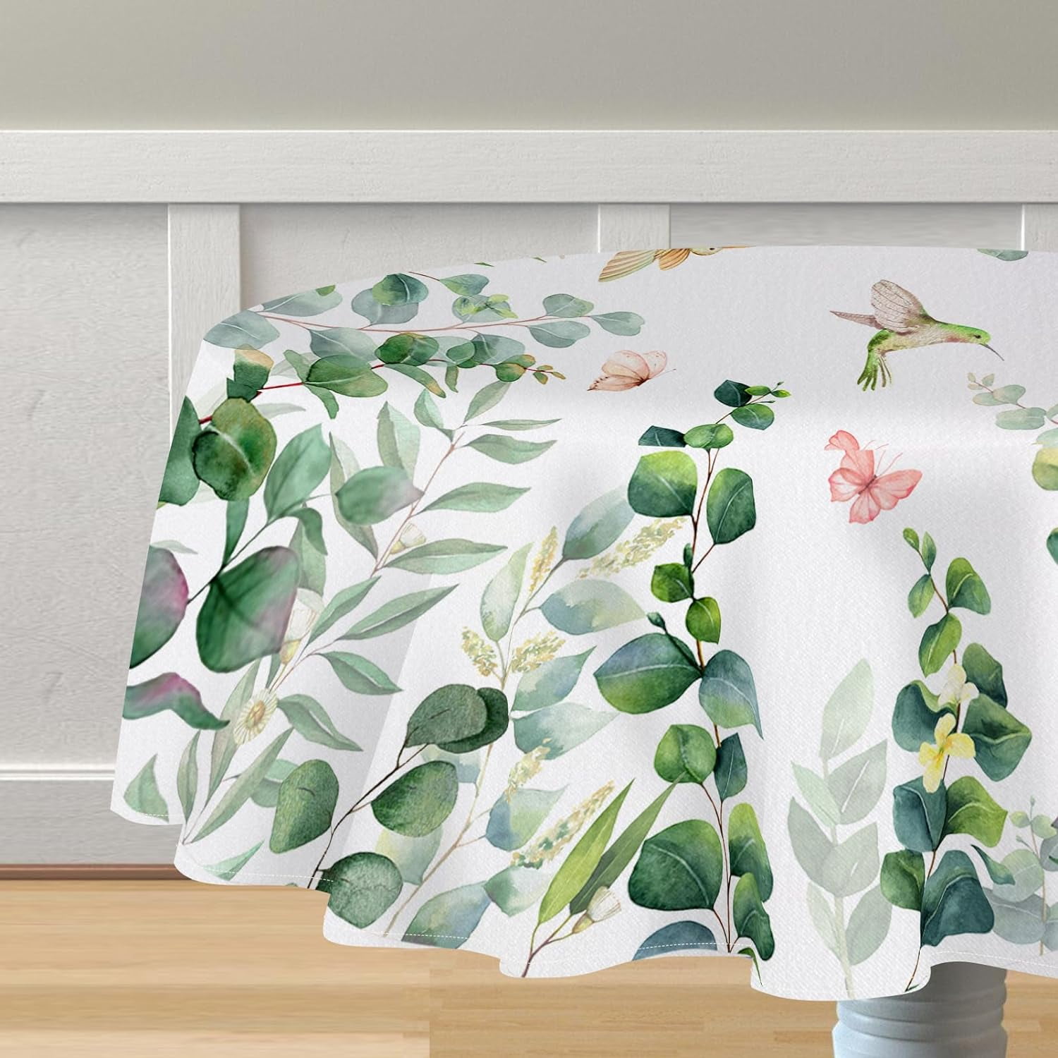 Spring Summer Eucalyptus Leaves Round Tablecloth 60 x 60 Inch ...