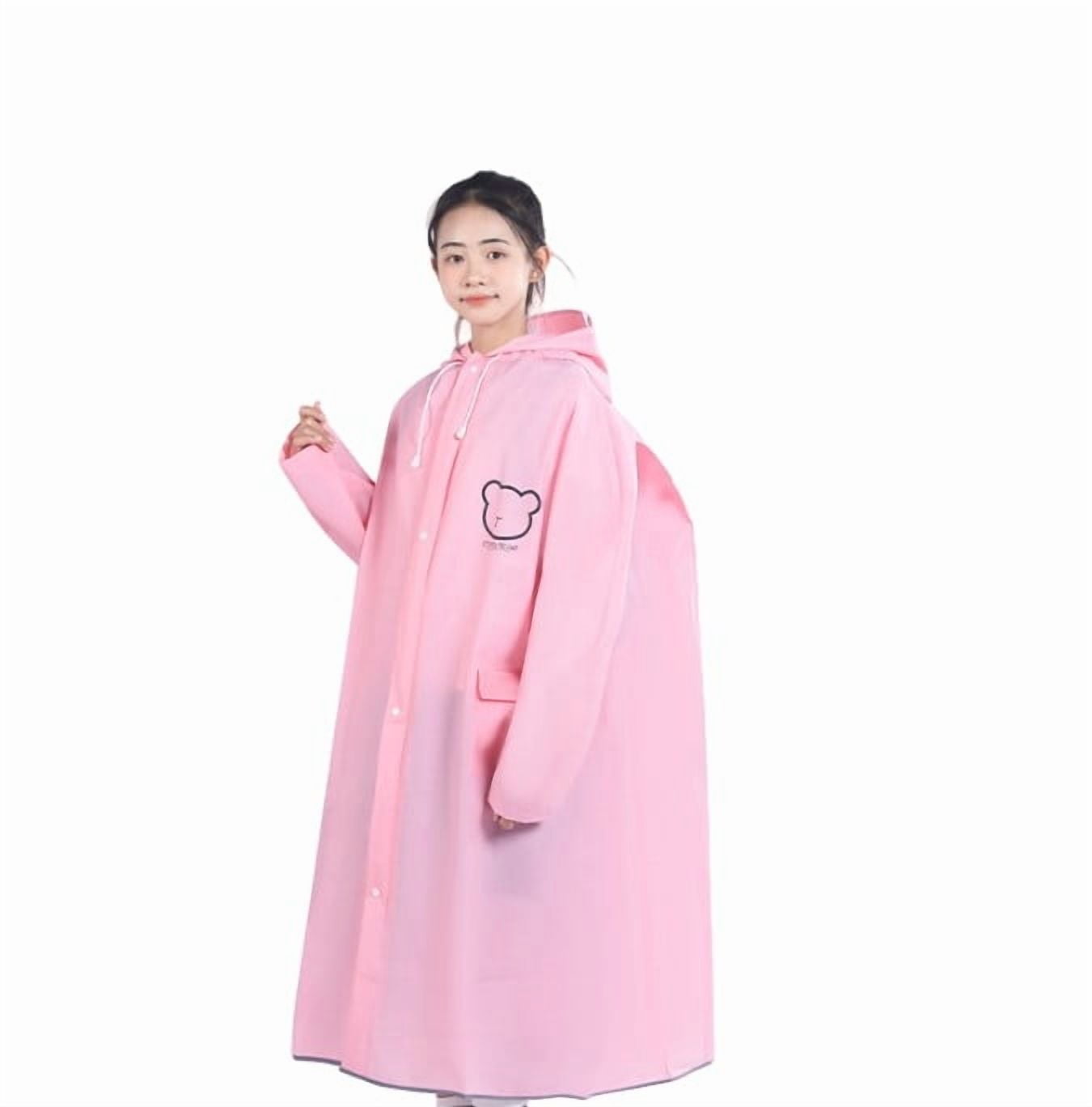 Spring Summer Fall Girls' Plain Color Buttoned Thick Poncho Raincoats ...