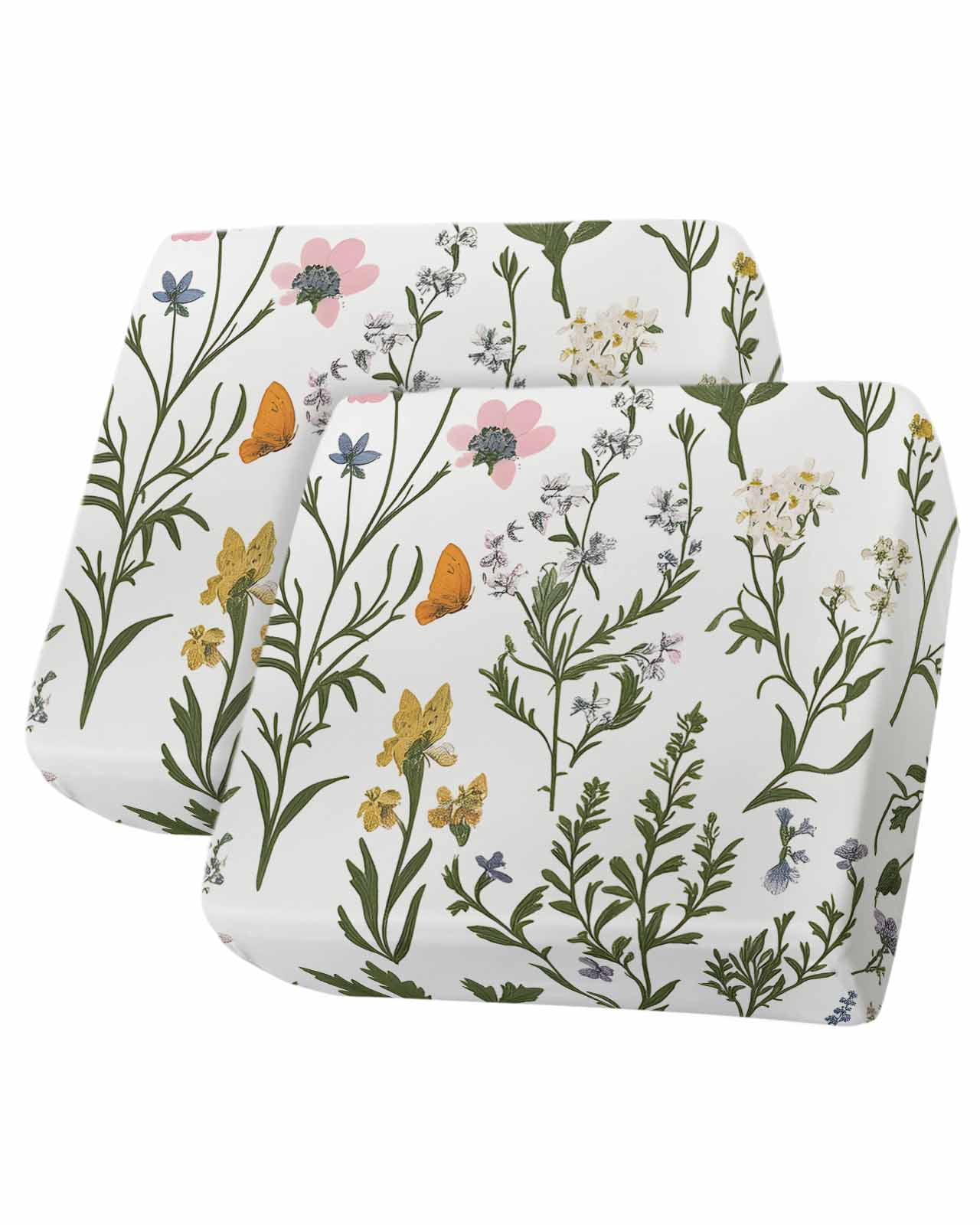 Spring Summer Floral Sofa Couch Cushion Covers Washable, Removable ...