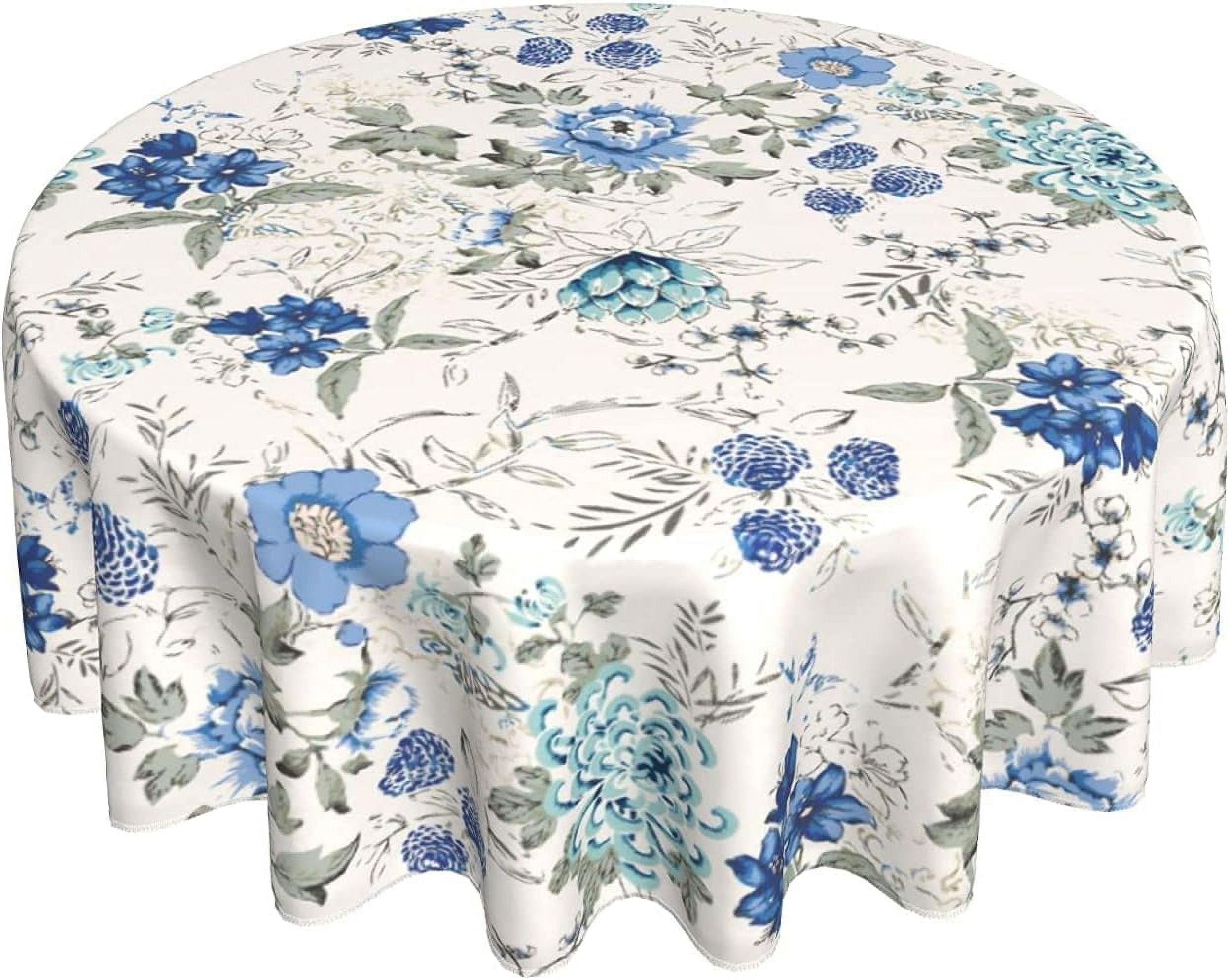 Spring Summer Floral Tablecloth Butterfly Bird Flower Tablecloth 60 ...