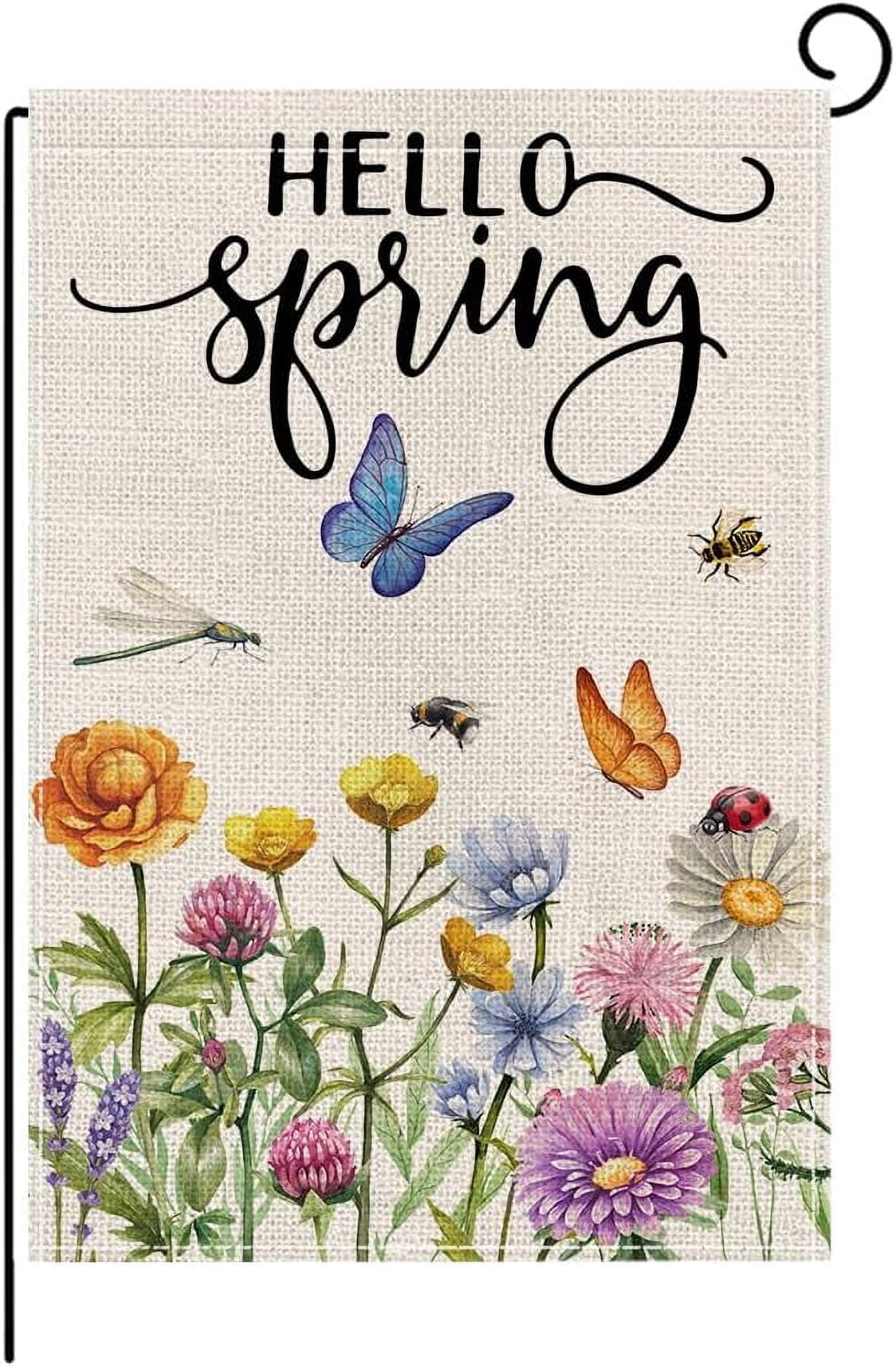 Spring Summer Flower Garden Flag 12x18 Inch Double Sided Vertical ...