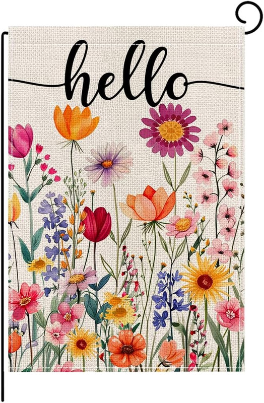 Spring Summer Flower Garden Flag 12x18 Inch Double Sided Vertical ...