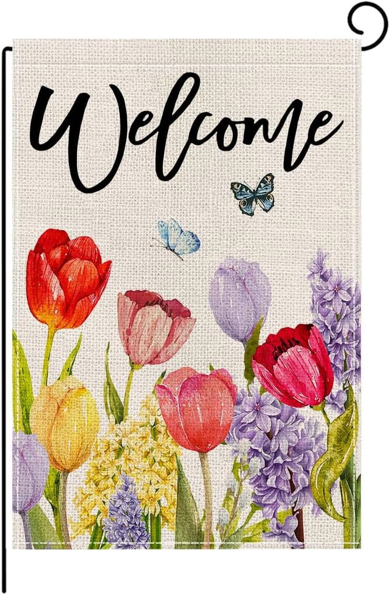 Spring Summer Flower Garden Flag 12x18 inch Double Sided Vertical ...