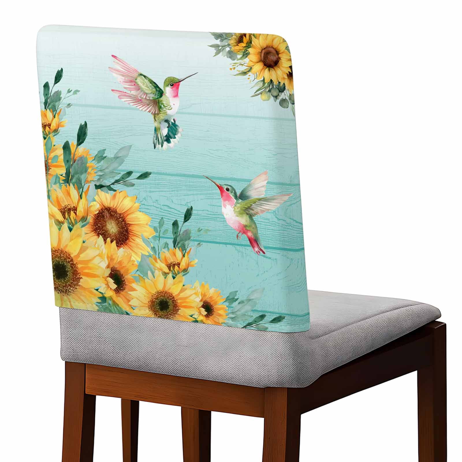 Spring Summer Flowers Chair Covers Set of 1 Yellow Sunflowers ...