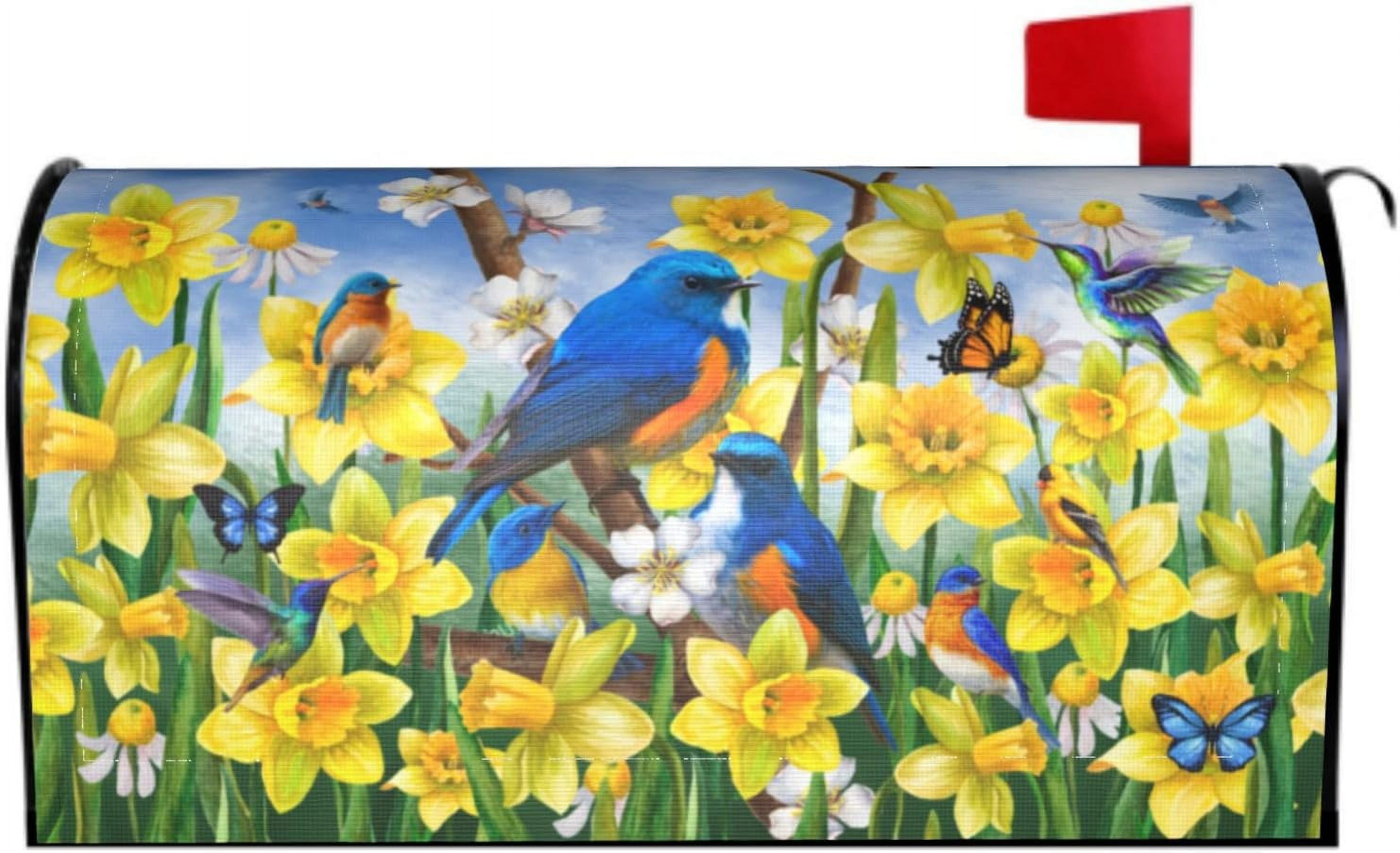 Spring Summer Flowers Mailbox Covers Magnetic Standard Size 18 X 21 ...