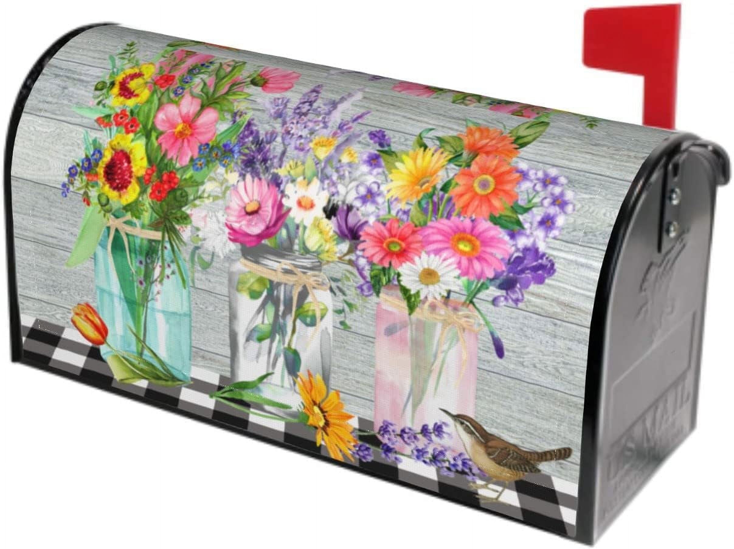 Spring Summer Flowers Mailbox Covers Magnetic Standard Size 18 X 21 ...