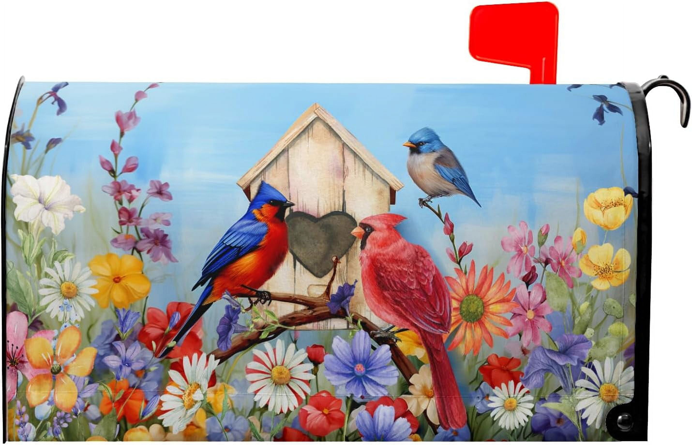 Spring Summer Flowers Mailbox Covers Magnetic Standard Size 25x21in ...