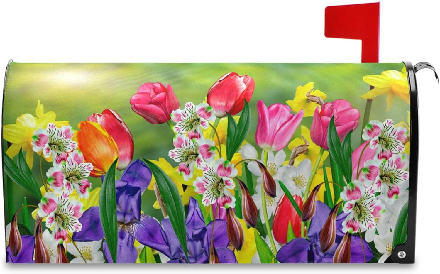 Spring Summer Flowers Mailbox Covers Magnetic Tulips Daffodils Daisy ...