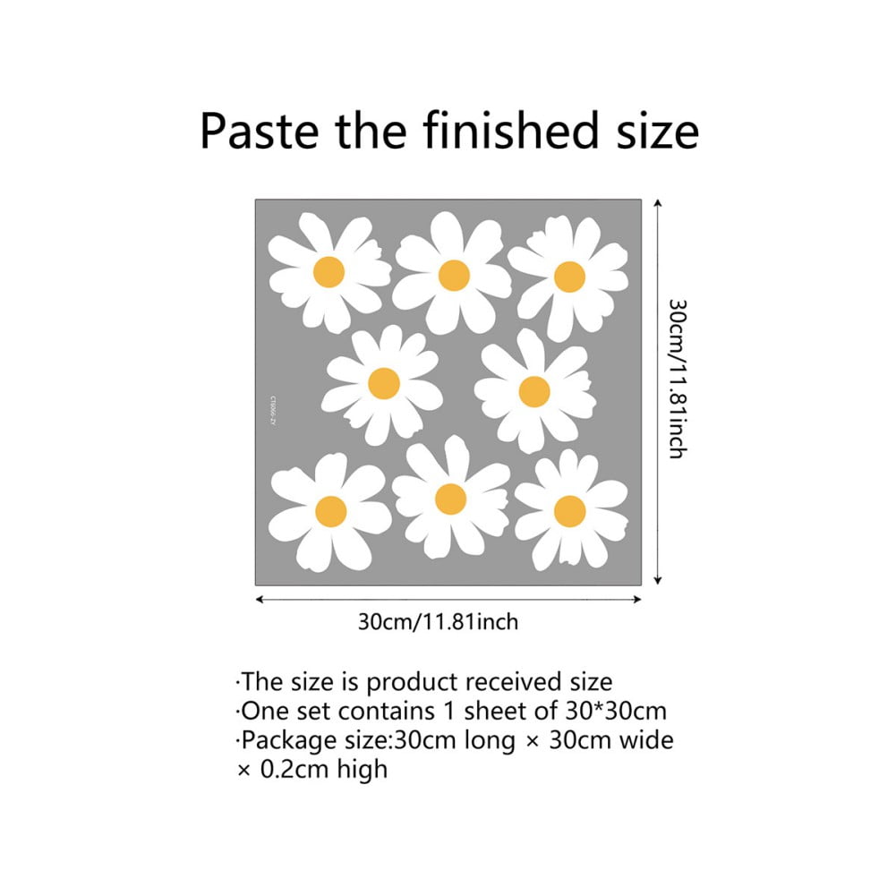 Spring Summer Flowers Window Clings, Floral Glass Sticker Decals Anti ...