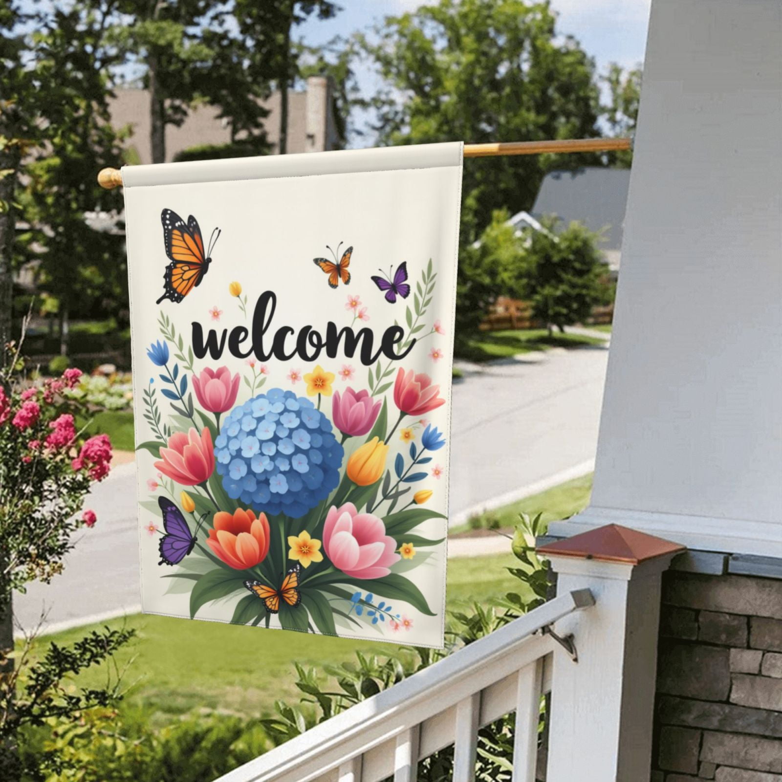 Spring Summer Garden Flag 12X18 Inch Double Sided Outside Blue ...