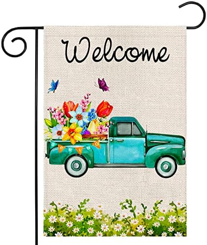 Spring Summer Garden Flag 12x18 Vertical Double Sided Welcome Floral ...