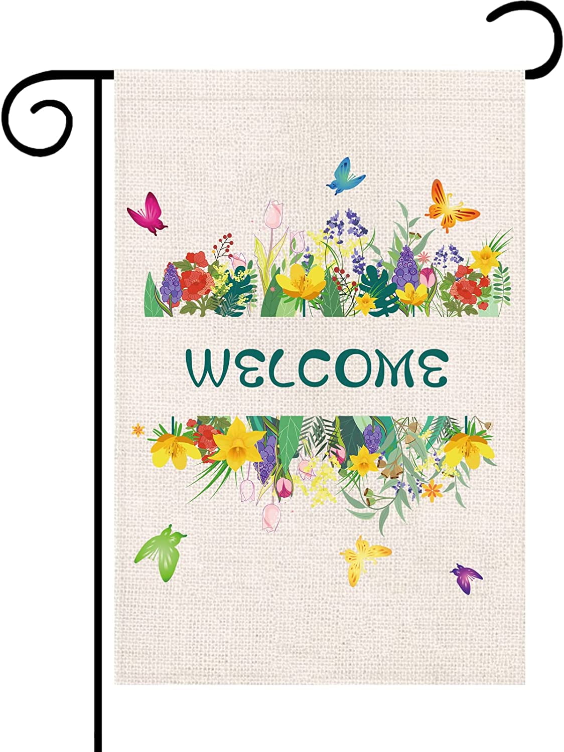 Spring Summer Garden Flag 12x18 inch Double Sided, Tulip, Lavender ...