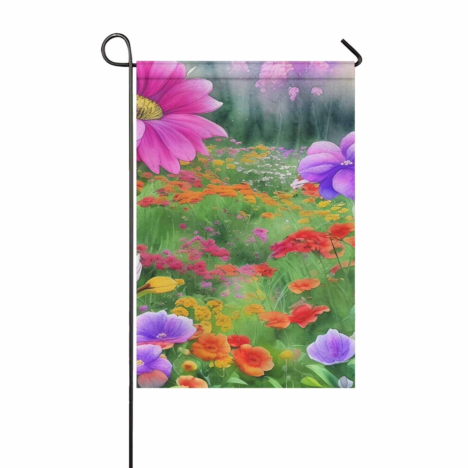 Spring Summer Garden Flag Double Sided 12x18 Inch, Floral Welcome Small ...