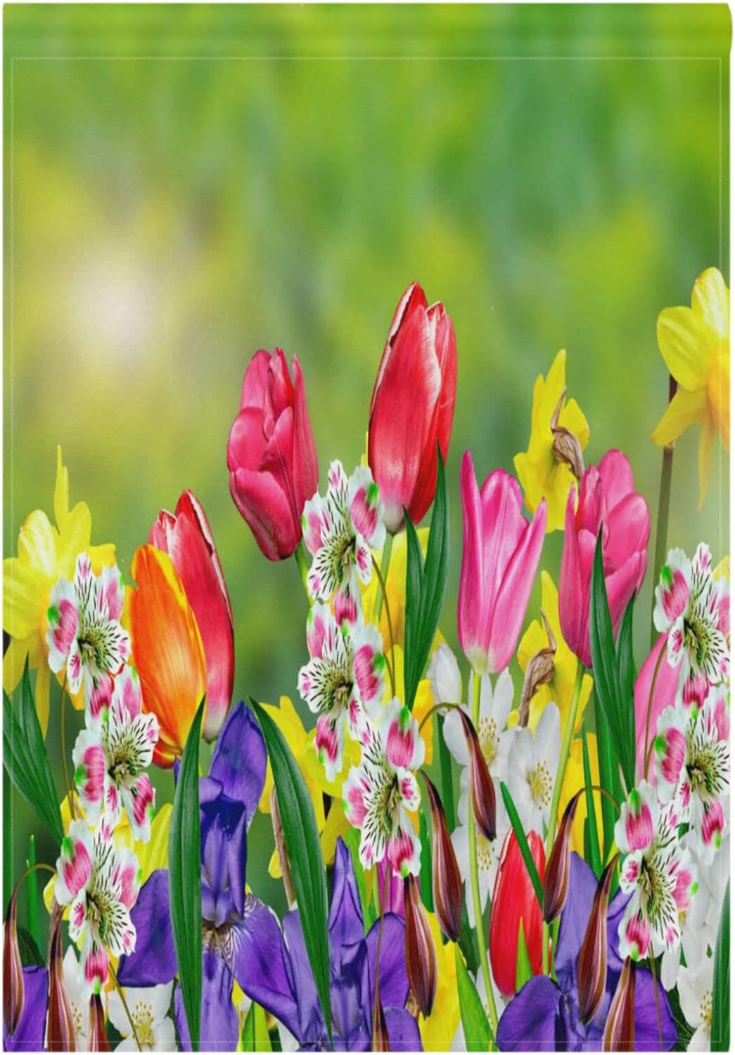 Spring Summer Garden Flag Double Sided Spring Summer Flowers Tulips ...