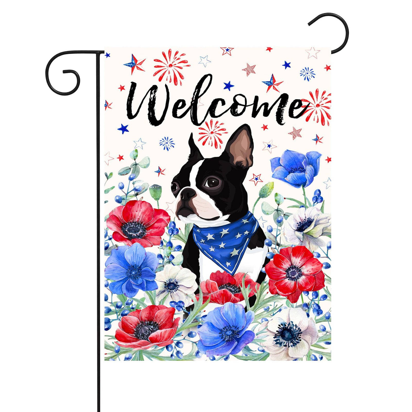 Spring Summer Garden Flag, Flag Flower Dog Garden Flags, Double-Sided ...