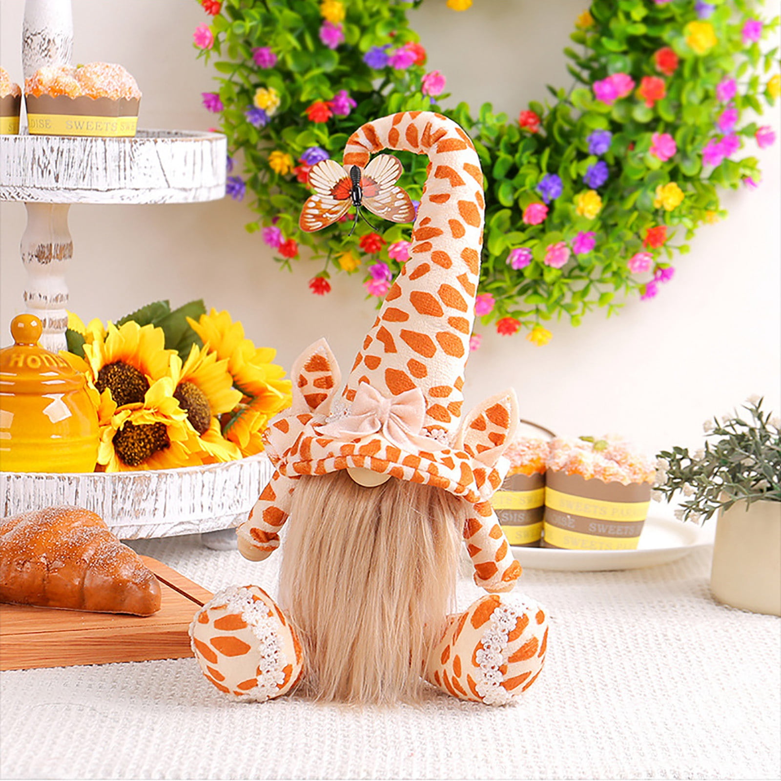 Spring Summer Gnome Decorations, Giraffe/ Zebra/ Elephant Gnomes Plush ...