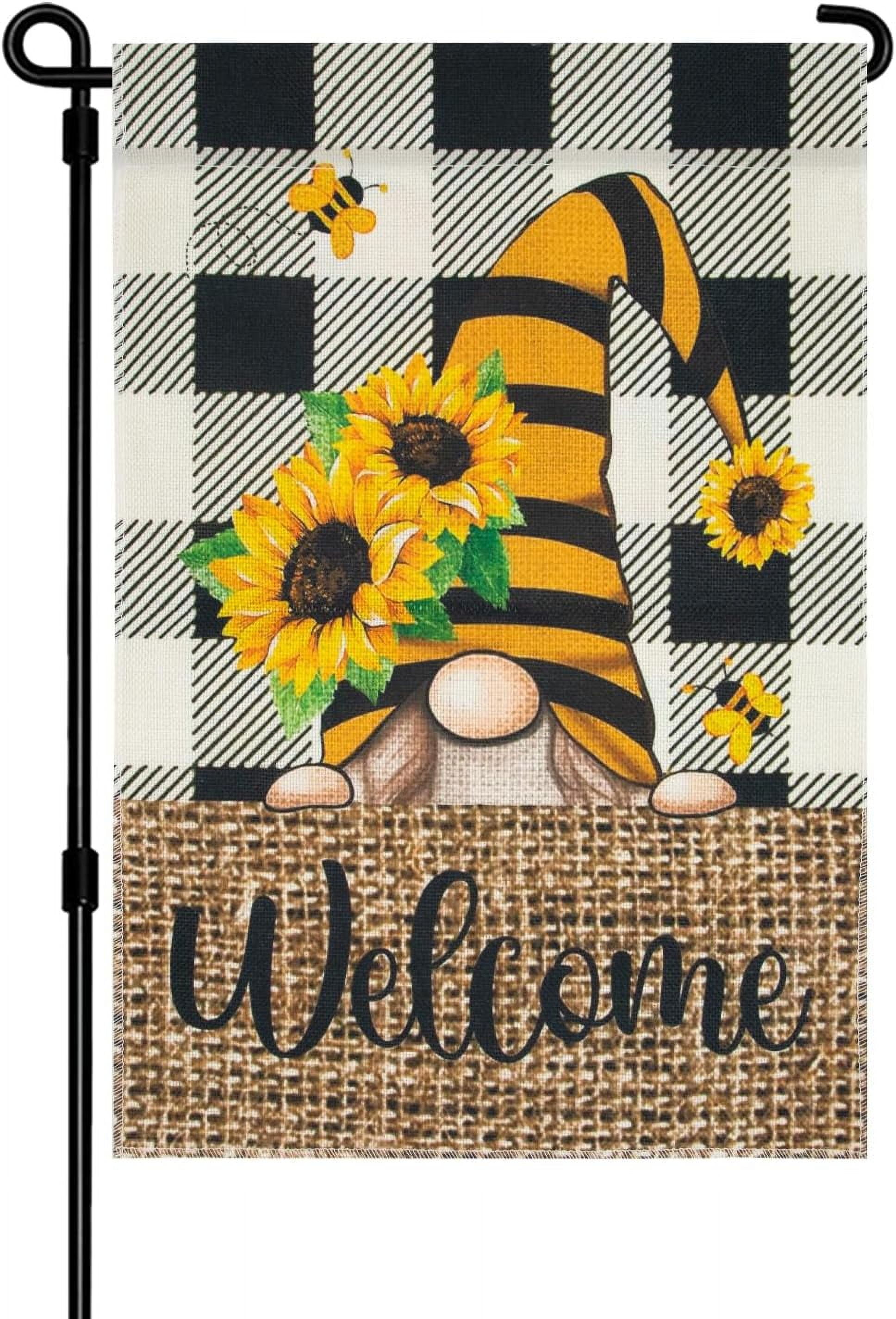 Spring Summer Gnome Garden Flag 12x18 Inch Vertical Double Sided ...